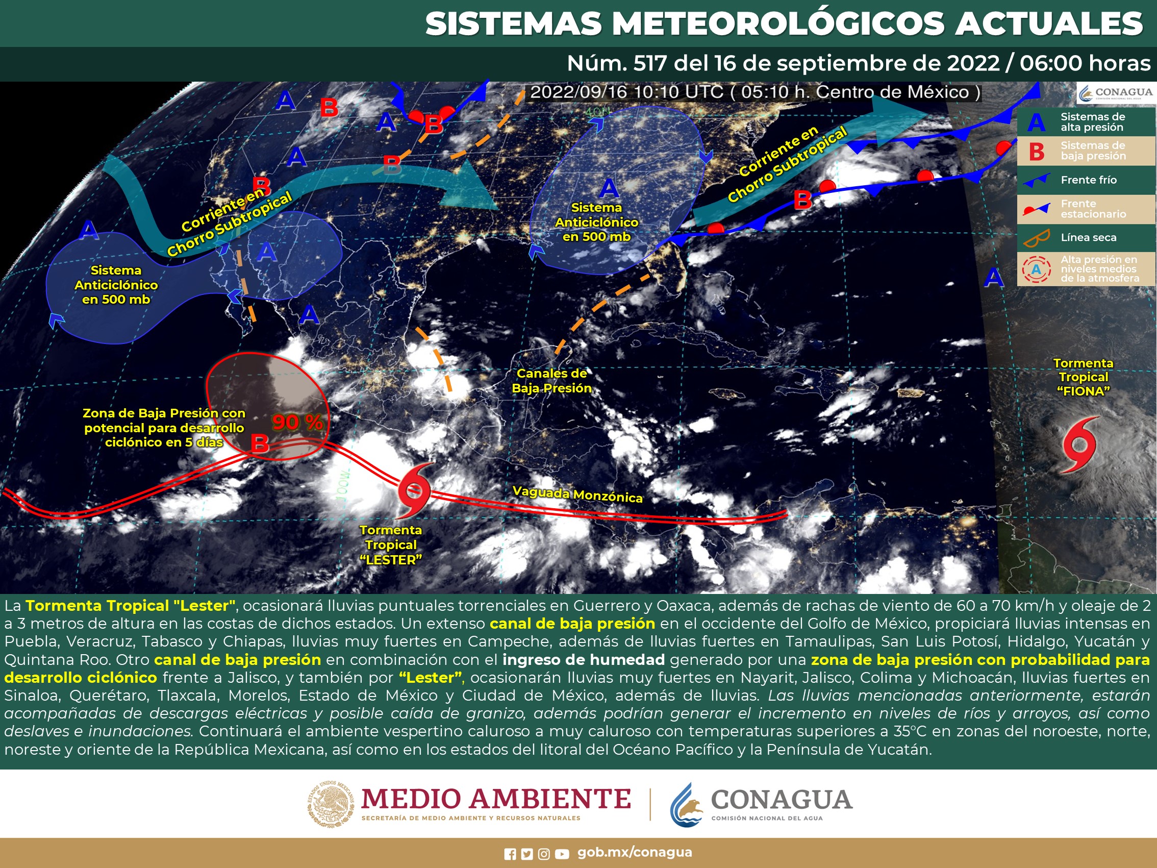 La tormenta tropical Lester ocasionará lluvias fuertes - Enfoque Noticias La tormenta tropical Lester ocasionará lluvias fuertes - Enfoque Noticias