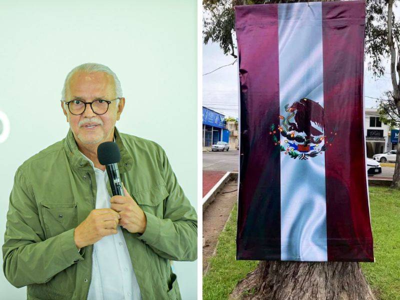 ¿Ya viste la bandera nacional con los colores de Morena?