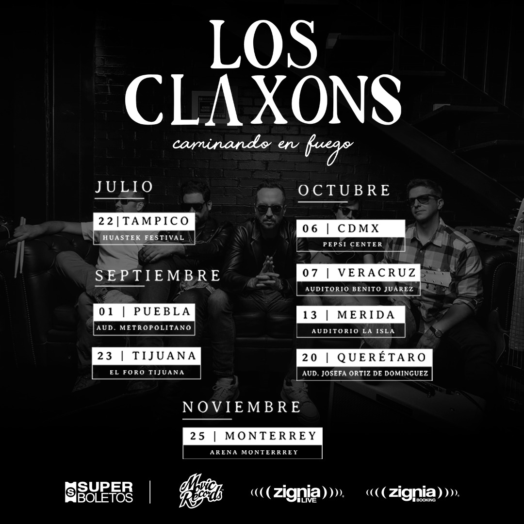 "Los Claxons", en concierto presentan su Tour “Caminando en Fuego 2023”