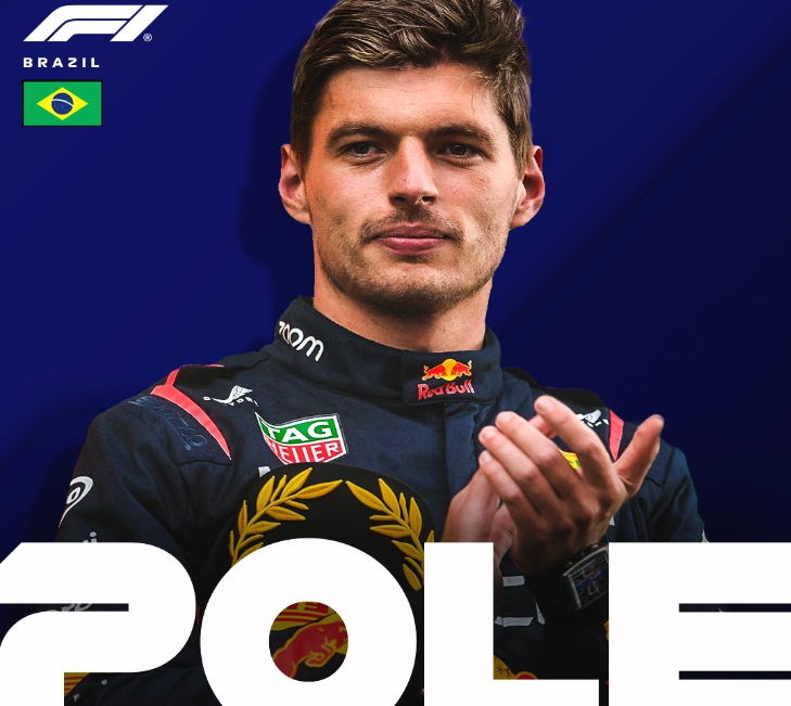 Max Verstappen saldrá primero en Brasil. Checo Pérez es noveno