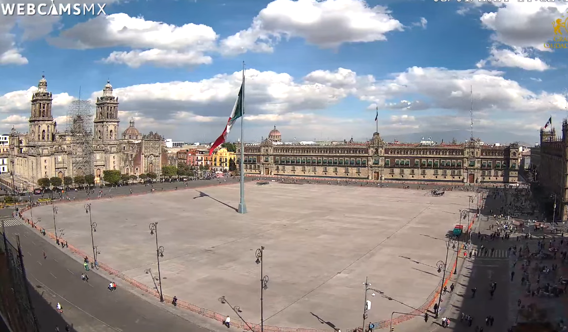 Totalmente peatonal el Zócalo de CDMX