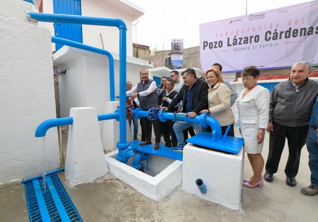 Inauguran pozo en la Colonia Lázaro Cárdenas, llevará agua a 7 mil atizapenses