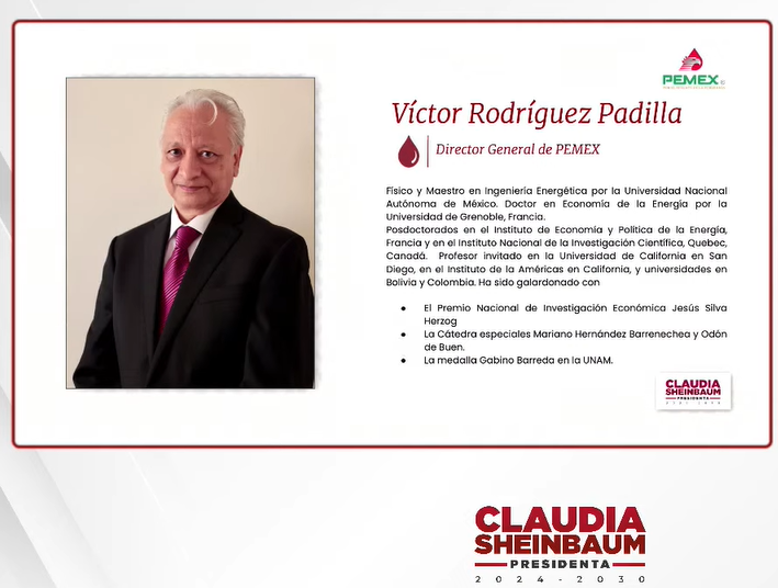 Claudia Sheinbaum presenta a Víctor Rodríguez Padilla como director de ...