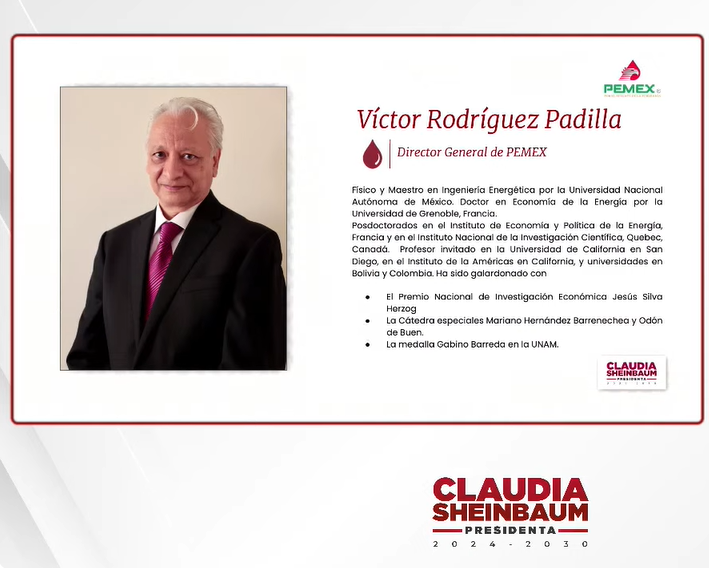 Claudia Sheinbaum presenta a Víctor Rodríguez Padilla como director de ...