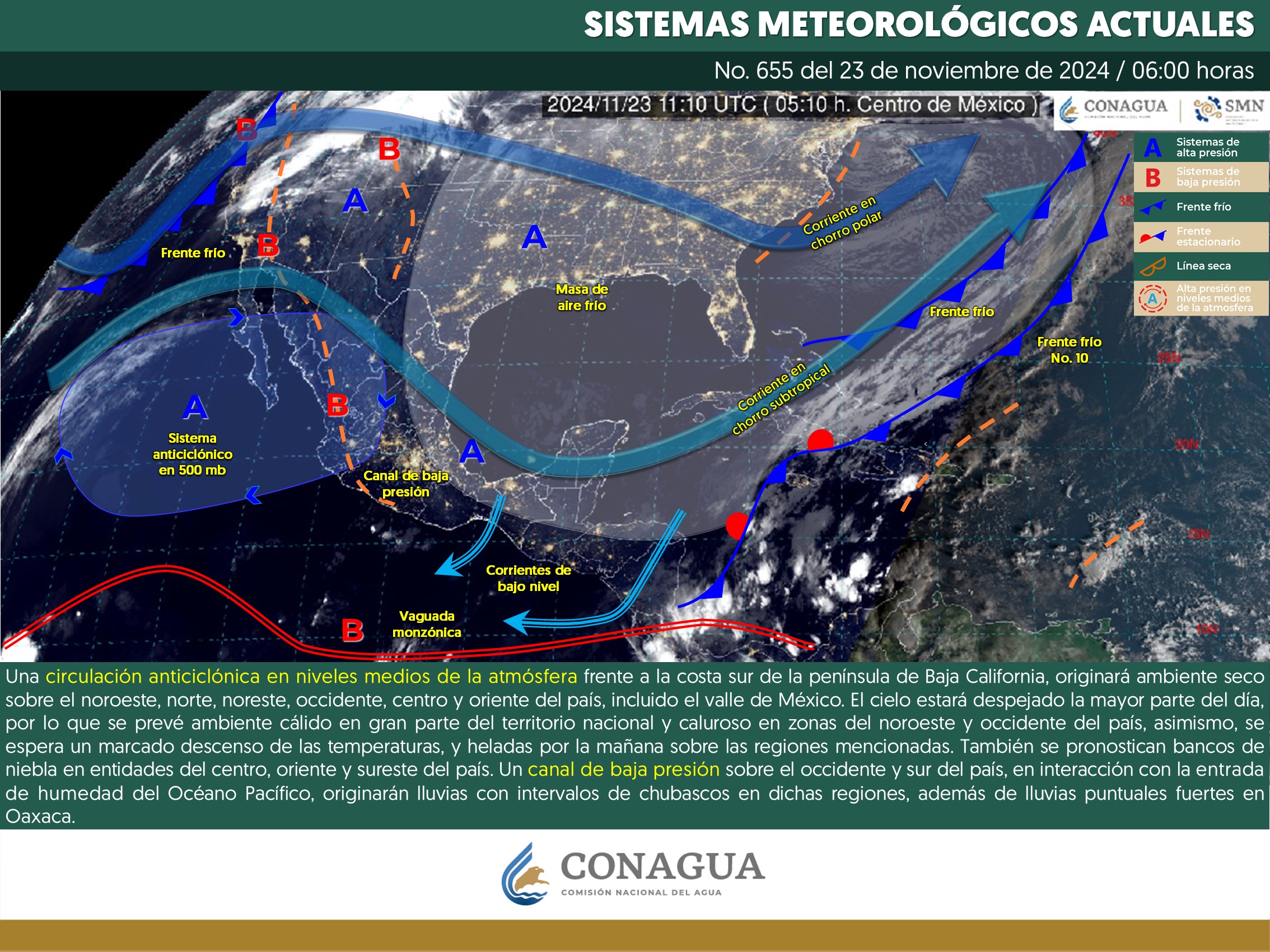 SMN prevé ambiente seco en la mayor parte del país - Enfoque Noticias