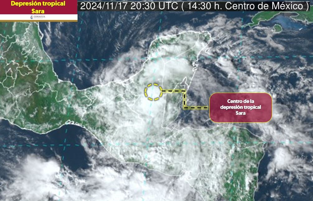 Sara mantiene su avance por tierra como depresión tropical en la ...